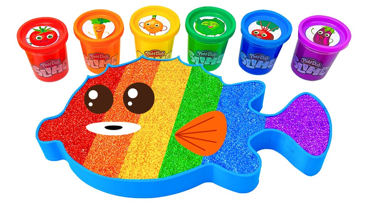 Satisfying ASMR DIY How to make Rainbow Slime FISH Bathtub FROM Mixing ...