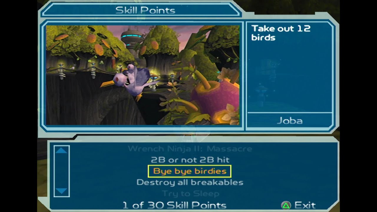 Ratchet and Clank 2 Going Commando Skill Point Planet Joba Bye Bye Birdies - YouTube