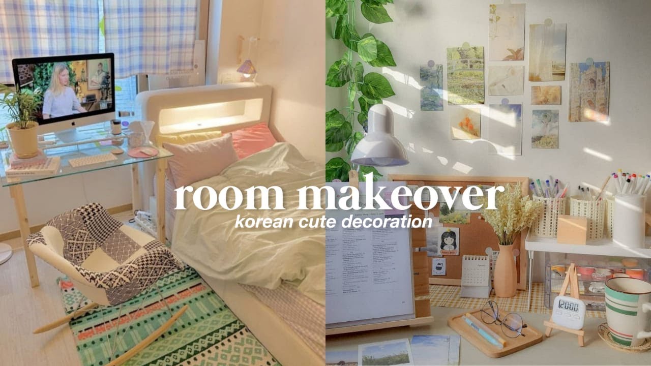 decoração de quarto estilo fofo coreano - room makeover, korean ...