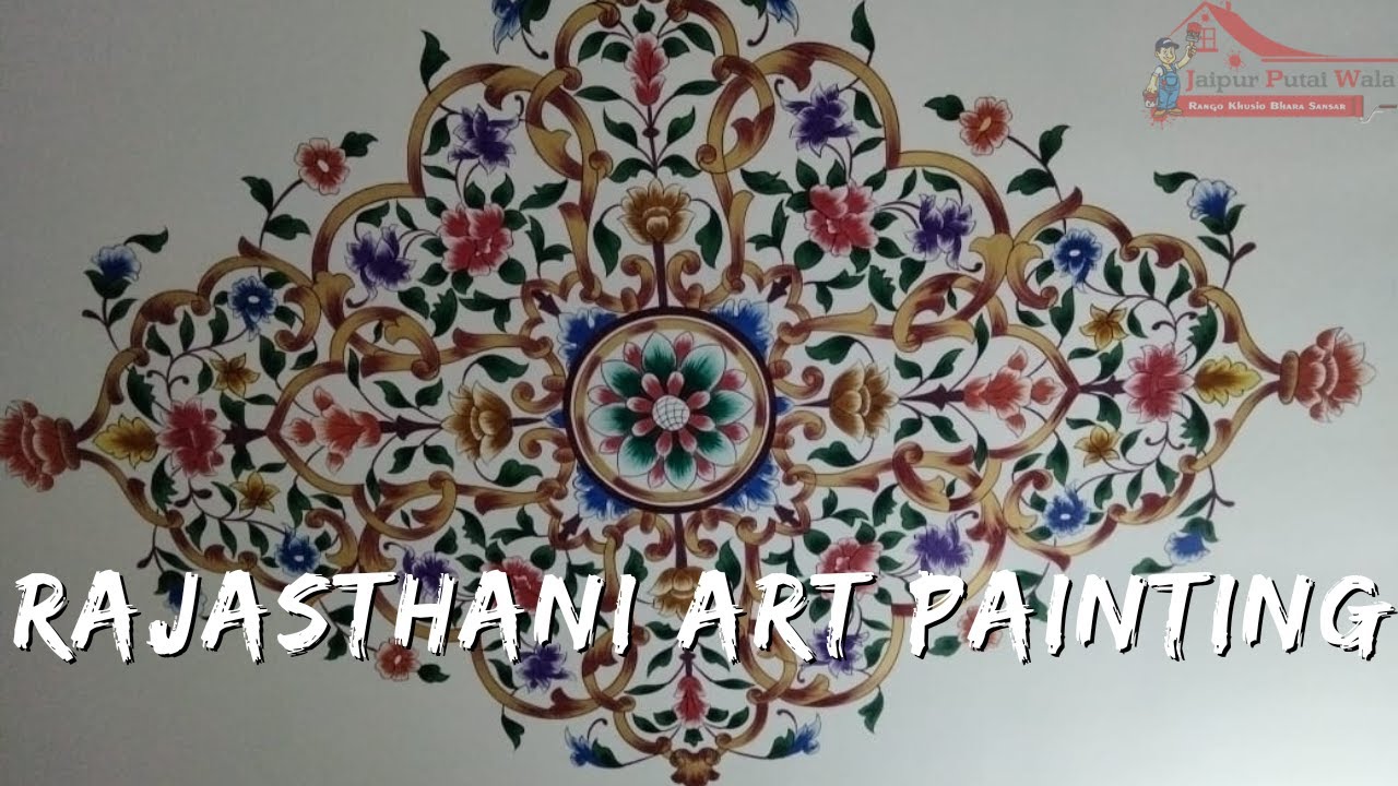 Rajasthani Interior Art Painting Work in Ceiling and wall # ...
