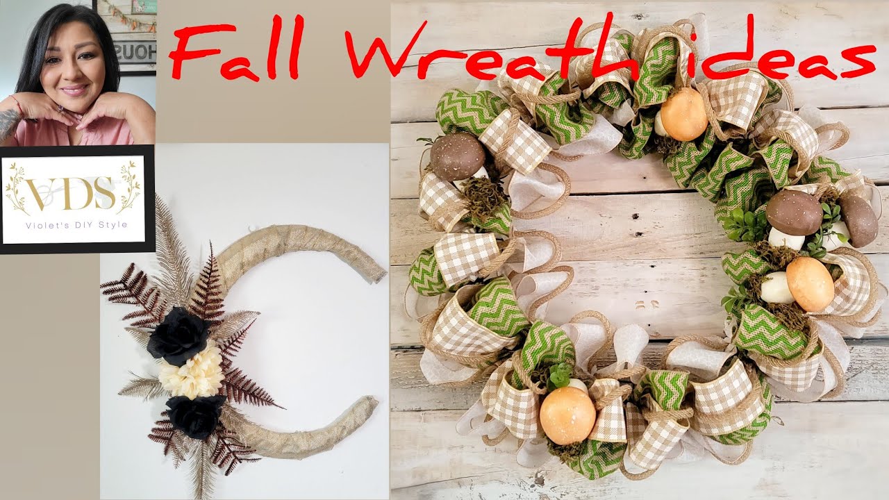 Diy fall Wreath ⚫ dollar tree Diy - YouTube