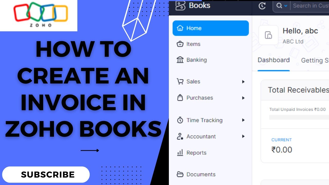How To Create An Invoice In Zoho Books - YouTube