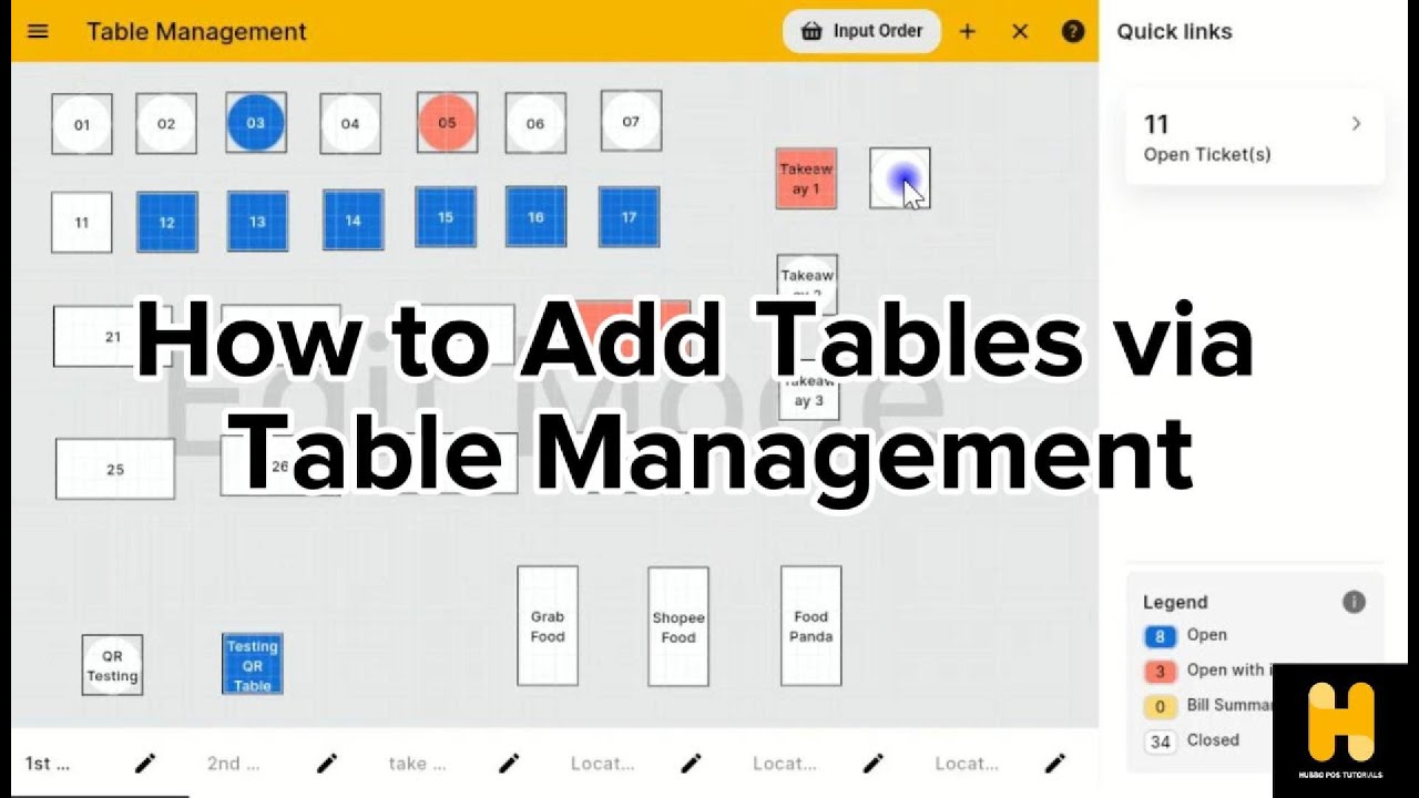 How to Add Tables via Table Management - YouTube