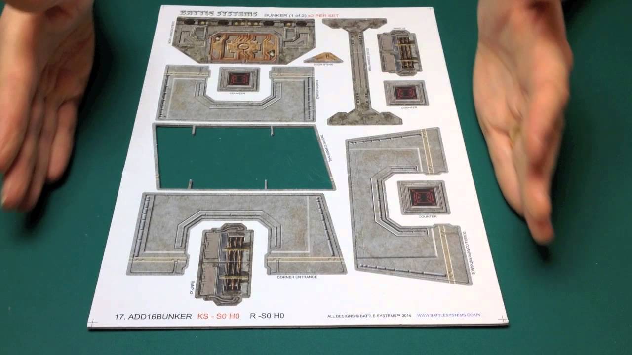 Battle Systems Sci-fi terrain - Assembly 17 & 18 - Bunker Base - YouTube