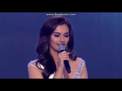 Manushi Chillar Questioning Round Miss World TOP 5 question - YouTube