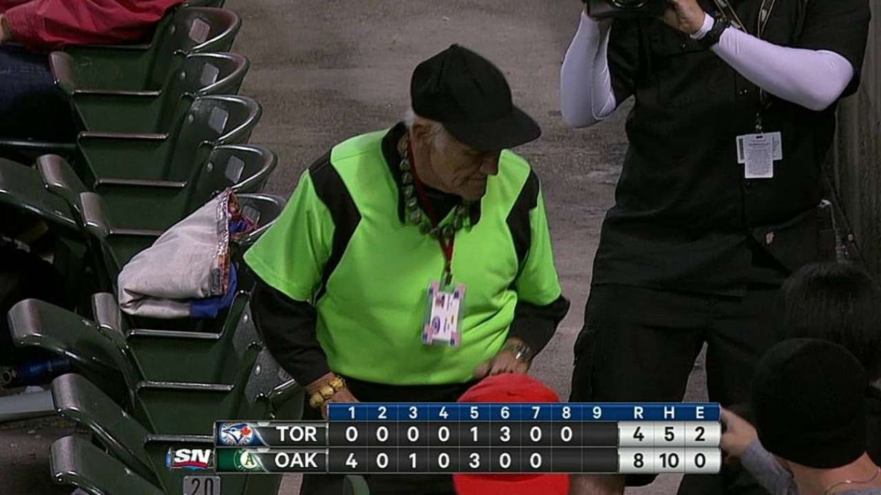 A's usher shows off his dance moves - YouTube