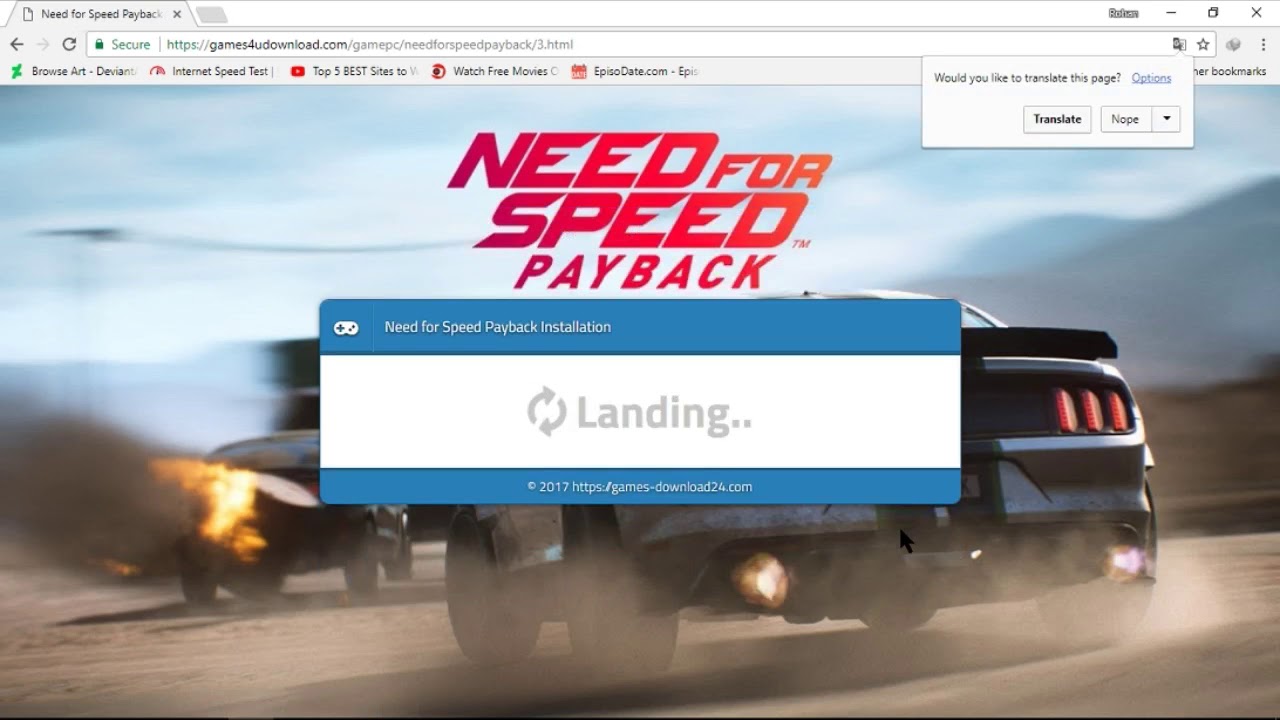 How to download Need For Speed Payback game in pc 2017 100%work - YouTube