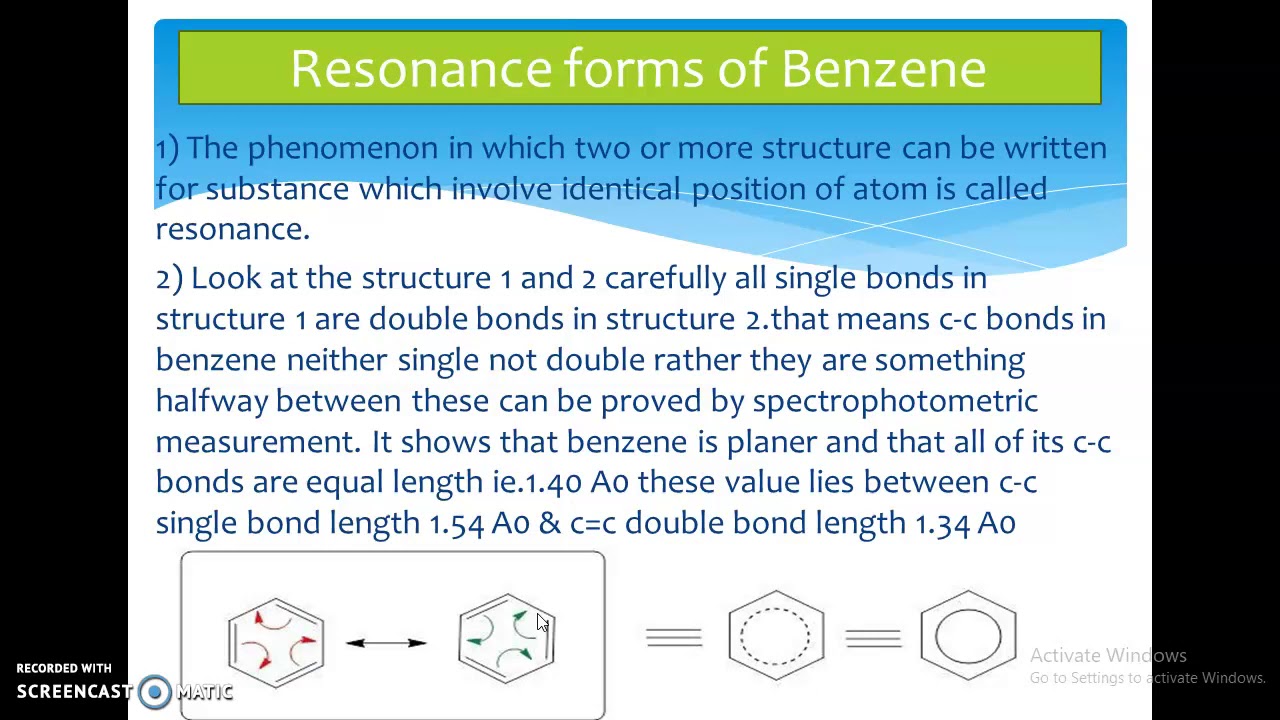 Resonance of Benzene - YouTube