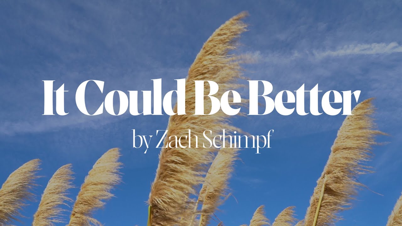 Zach Schimpf - It Could Be Better (Official Lyric Video) - YouTube