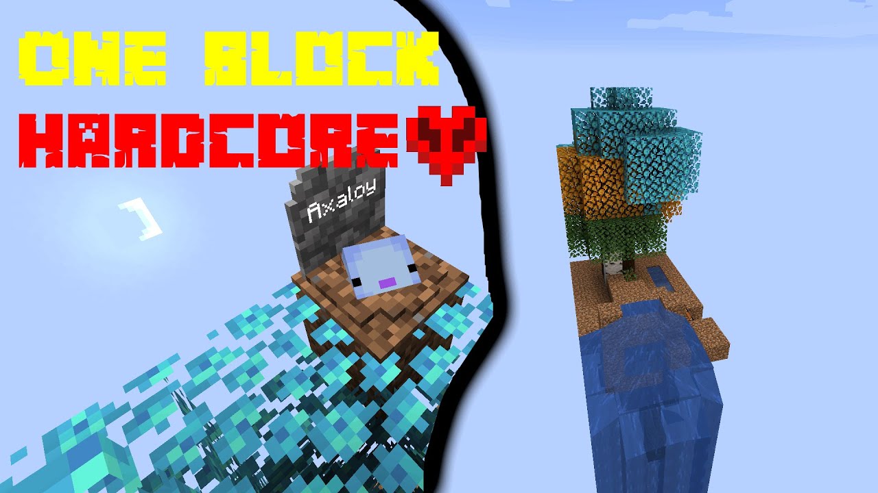 I played minecraft Oneblock in Hardcore!!!!!!! - YouTube