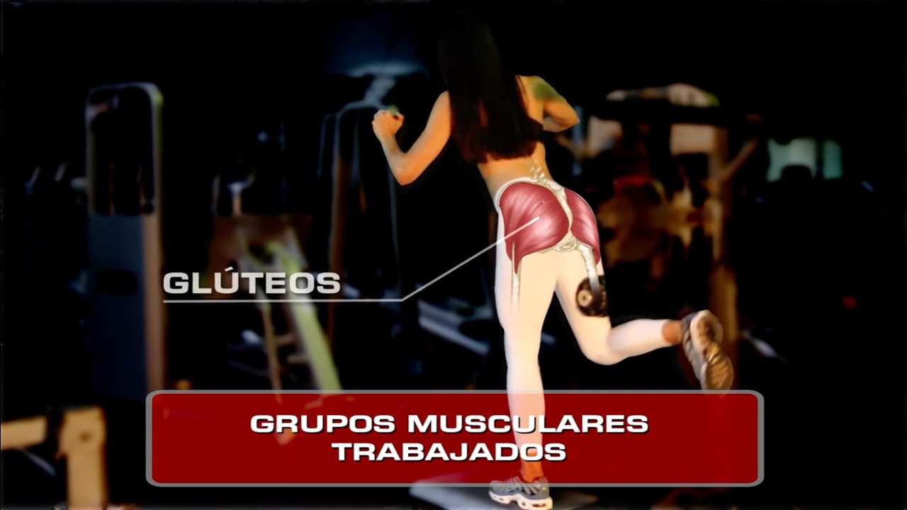 Extensión de cadera de pie con máquina con pierna flexionada - YouTube