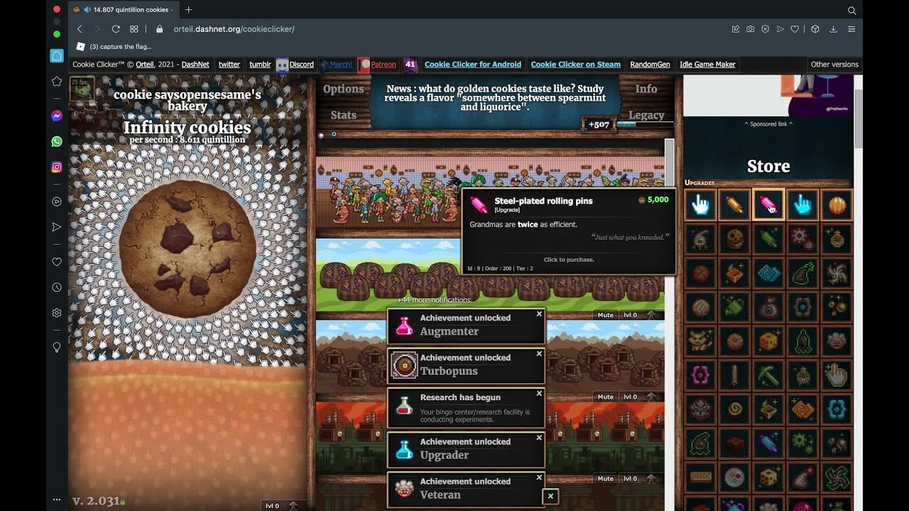 cookie clicker hack put *saysopensesame* In front of your name - YouTube