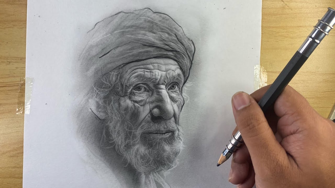 Quick Portrait Drawing in Pencil - YouTube