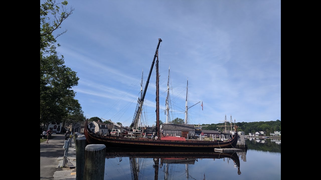 Stepping the Mast on the World's Largest Viking Ship - YouTube