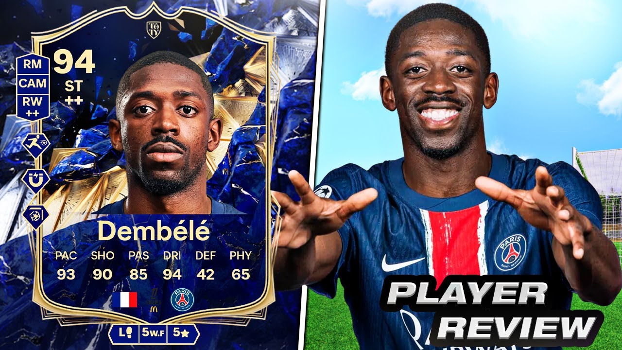 ¡5⭐ DE PIE DÉBIL ES LA CLAVE! 😍 94 Ousmane DEMBÉLÉ TOTY EVO REVIEW | EA ...
