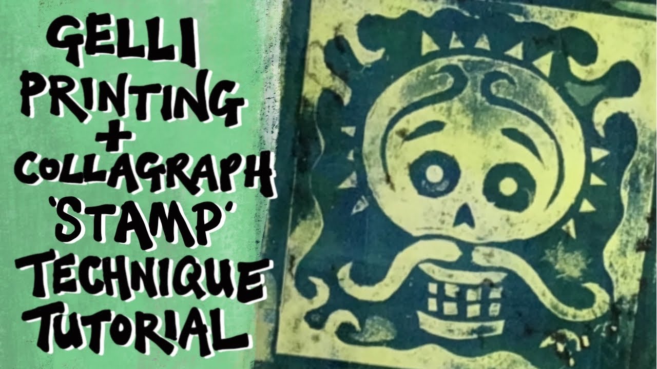 Gelli printing + collagraph stamp tutorial - YouTube