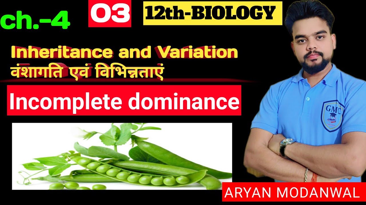 Incomplete Dominance & Co-dominance | Test Cross & Back Cross | Class ...