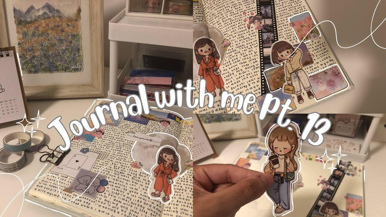 🥐 journal with me ft. cute stickers // aesthetic journaling series pt ...