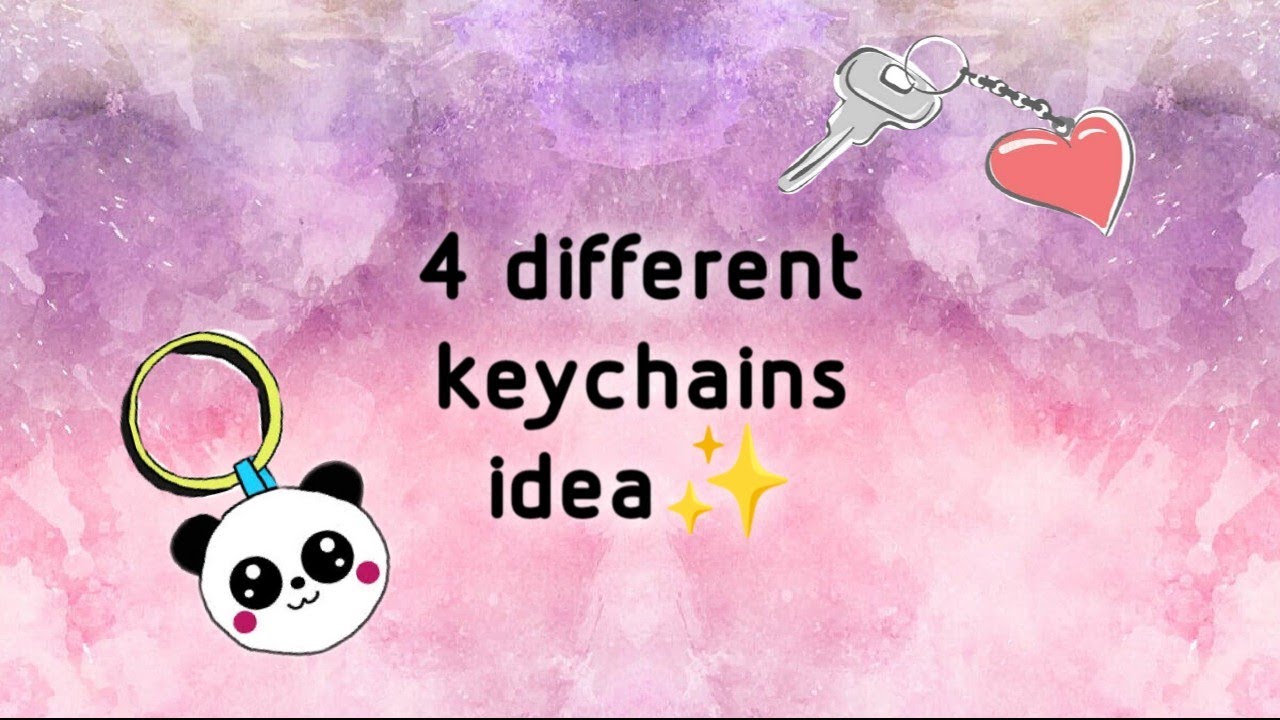 4 different keychains//diy craft #diy #keychain #craft #tutorial # ...