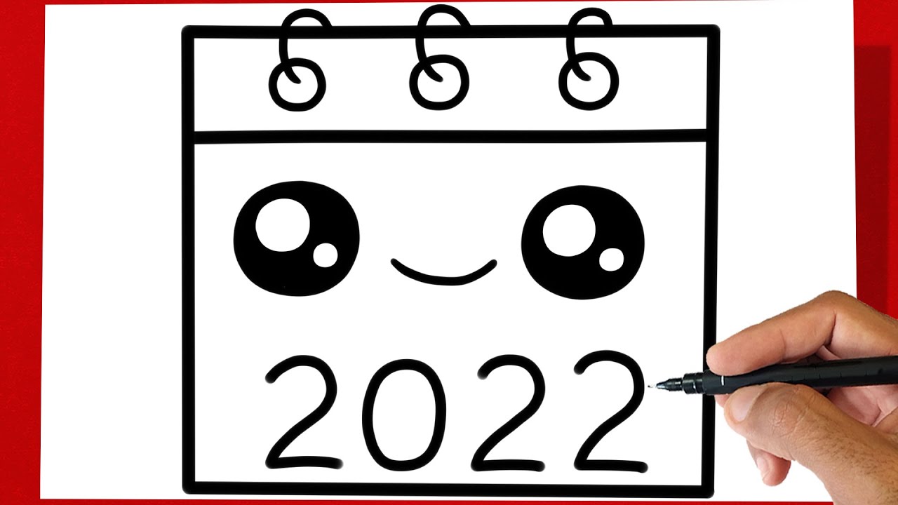 How To Draw 2022 NEW YEAR CALENDAR 🎉 - YouTube