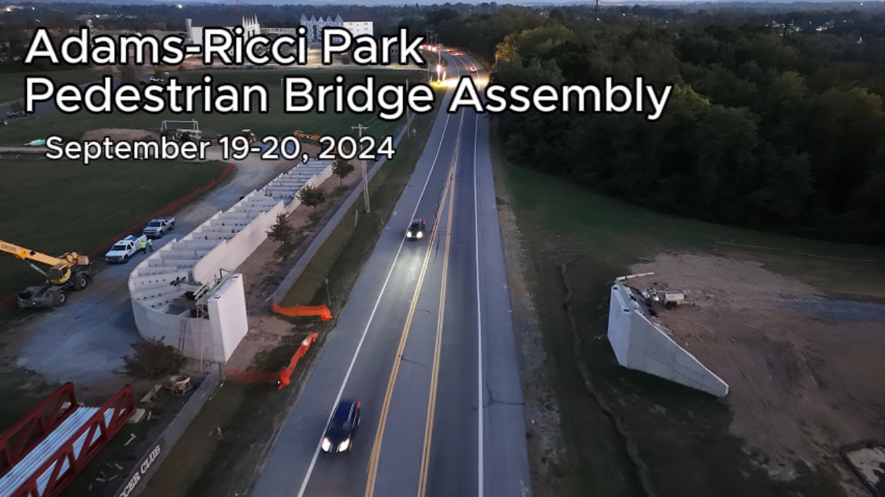 Adams Ricci Pedestrian Bridge Assembly - September 19-20, 2024. - YouTube