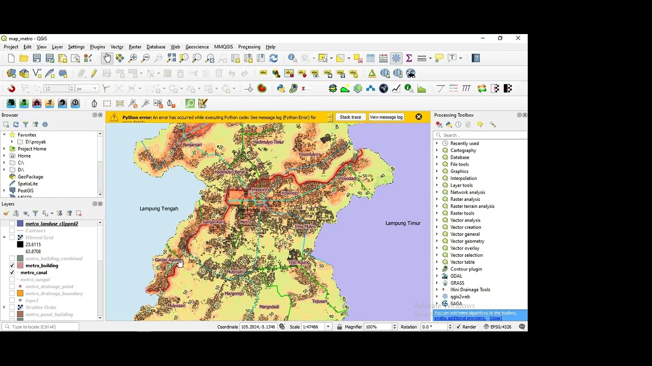 How to create topography profile along existing river - YouTube