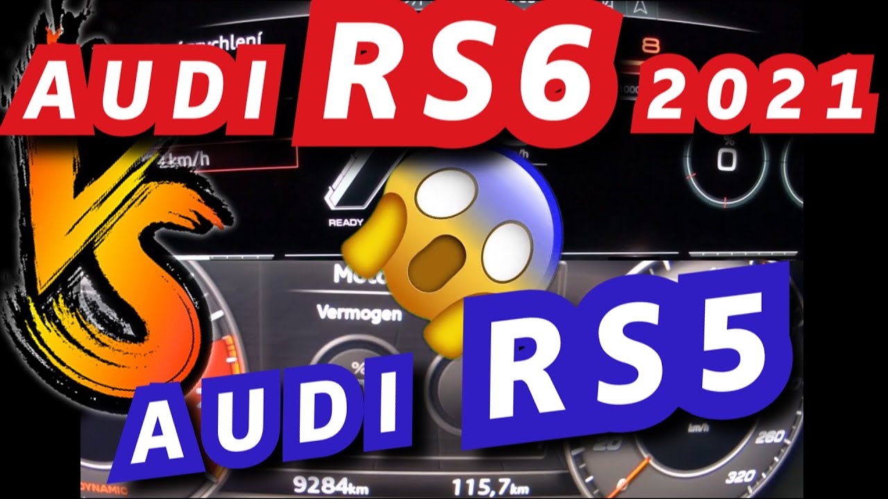 AUDI RS6 2021 VS AUDI RS5 / Acceleration & sound / Drag Race 0-250 km/h ...