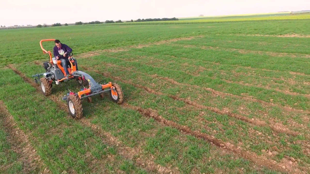 Terrateck - Micro plots cultivator 8 rows 16.5cm - YouTube