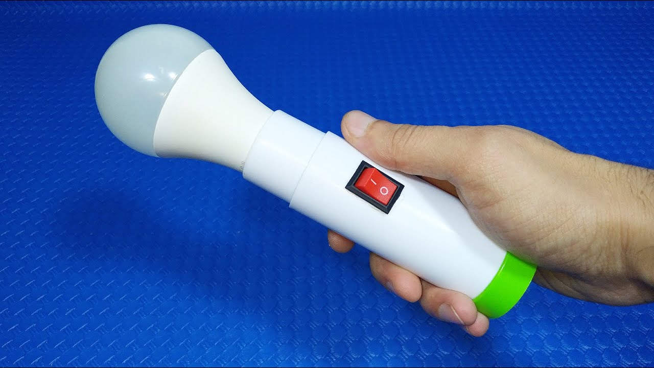 How To Make a Handy LED Hand Lamp At Home | DIY Flashlight - YouTube