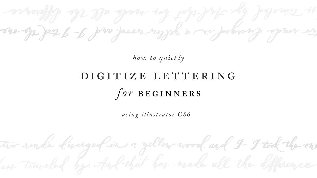 Digitize Hand Lettering in Illustrator - YouTube