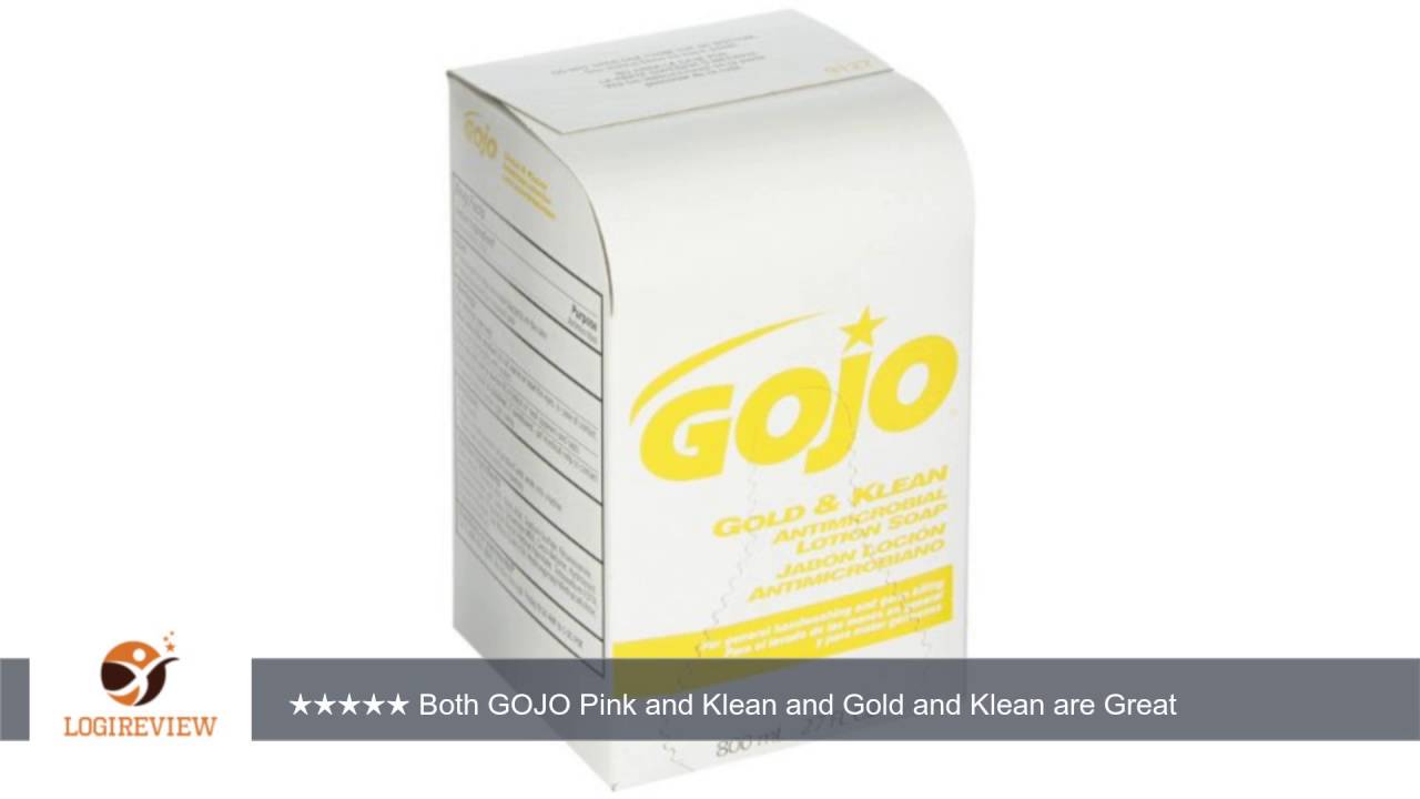 GOJO 9127-12 Gold and Klean Antimicrobial Lotion Soap, 800 mL Refill ...