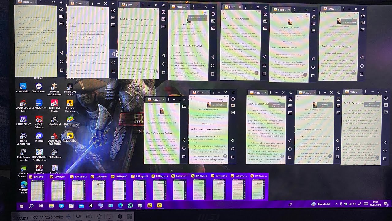 Test PC Gaming Editing Emu LDPlayer clone Membuka Fizzo Novel - YouTube