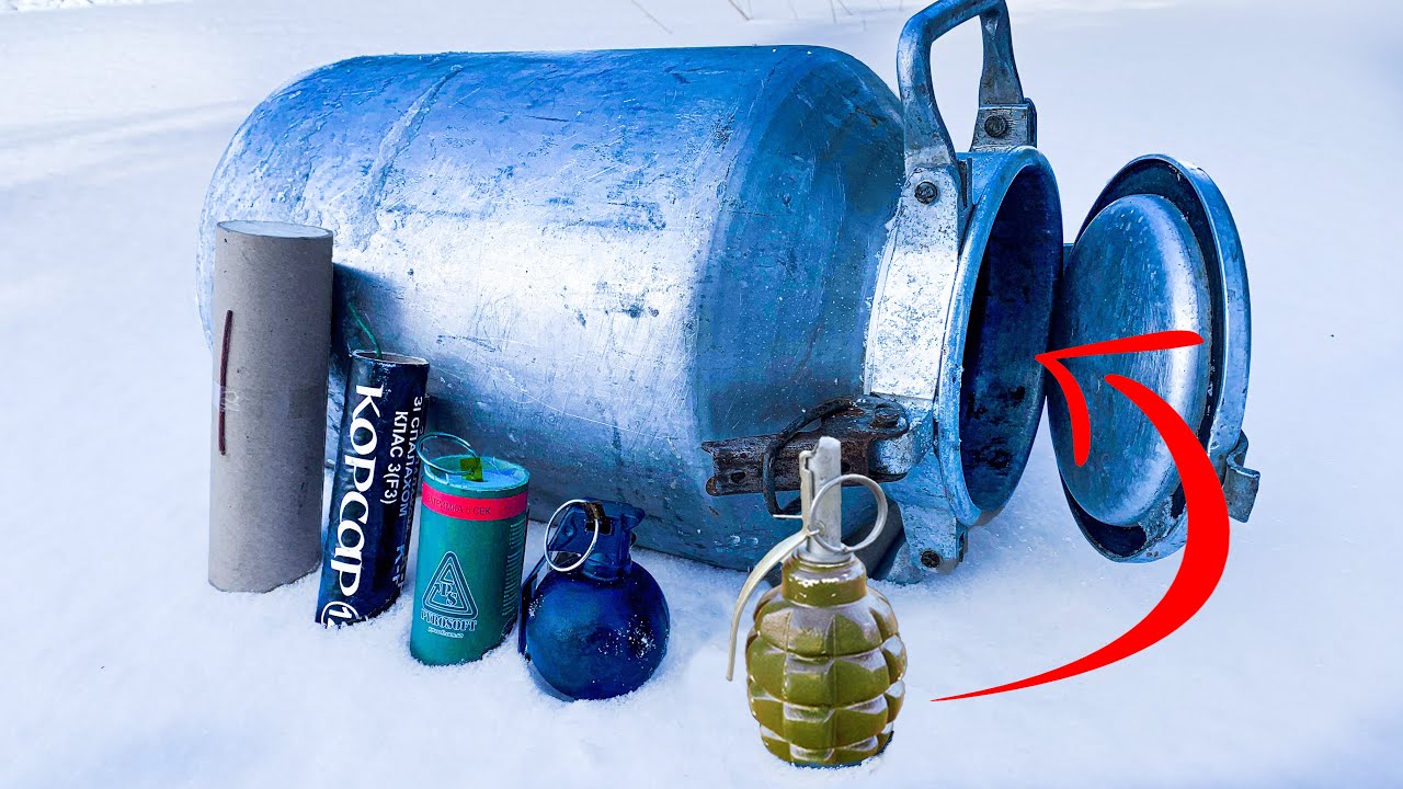 EXPERIMENT : Large Old Soviet barrel will it survive? - YouTube
