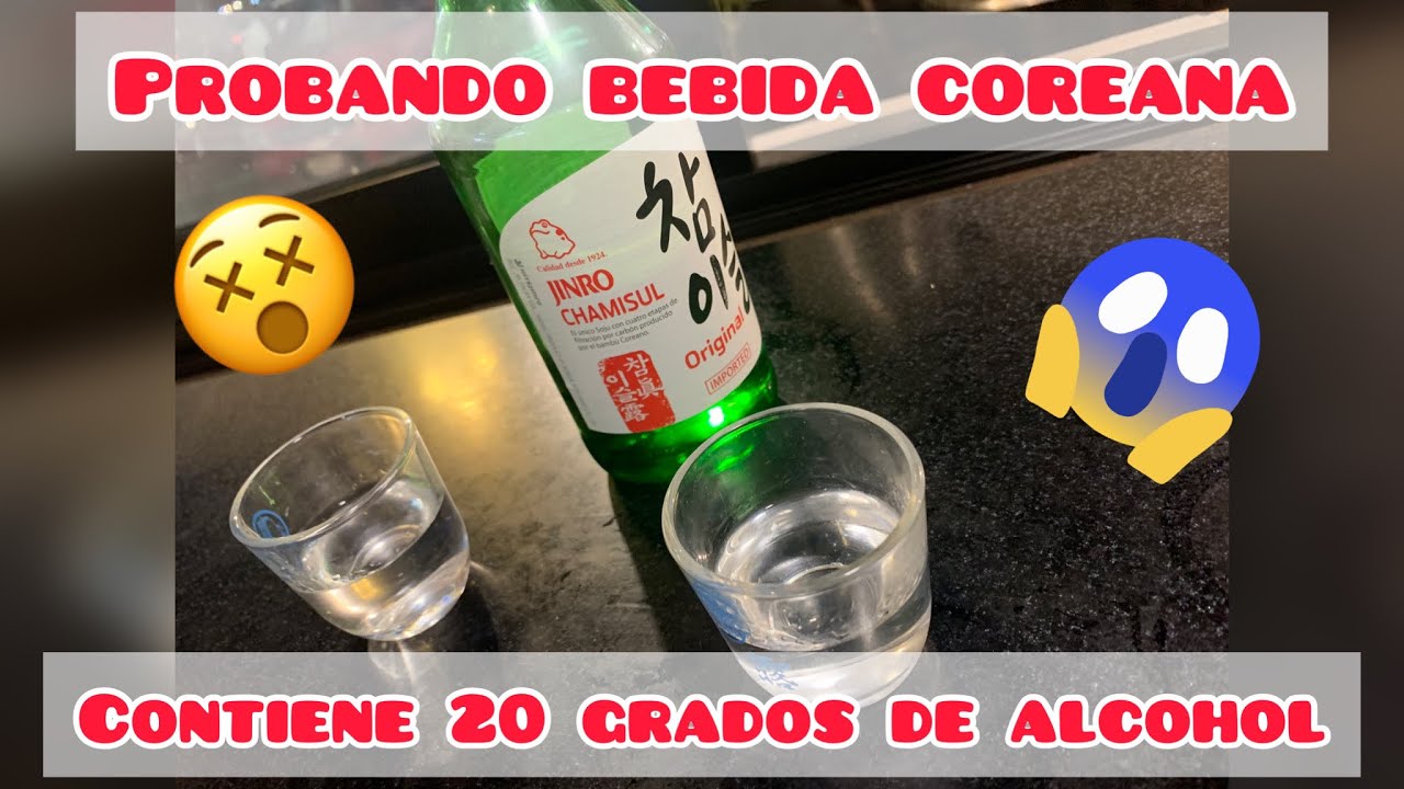 Soju 🔞 una bebida Coreana a base de arroz 🌾 que contiene 20 grados de ...