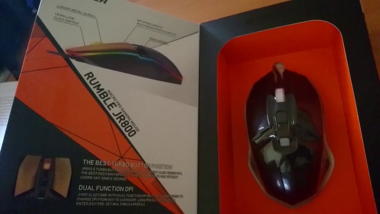 Jertech Rumble JR800 (Mouse) Unboxing and Review, - YouTube