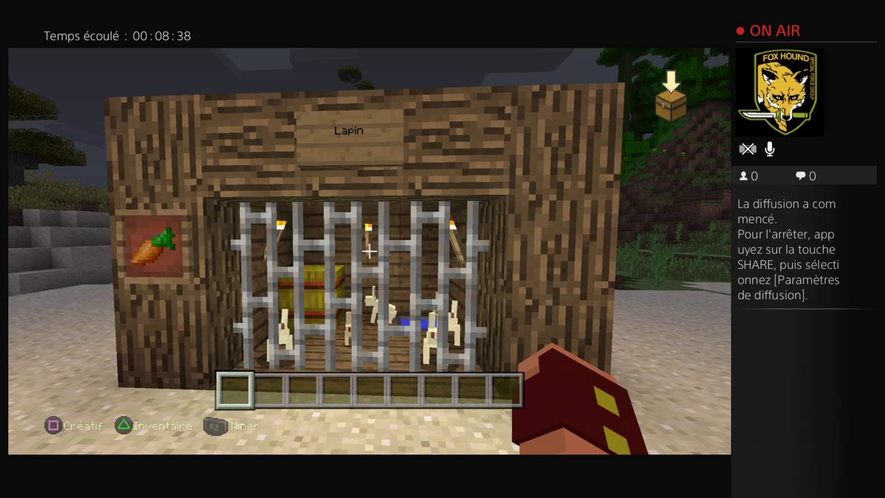 Cage a lapin minecraft - YouTube