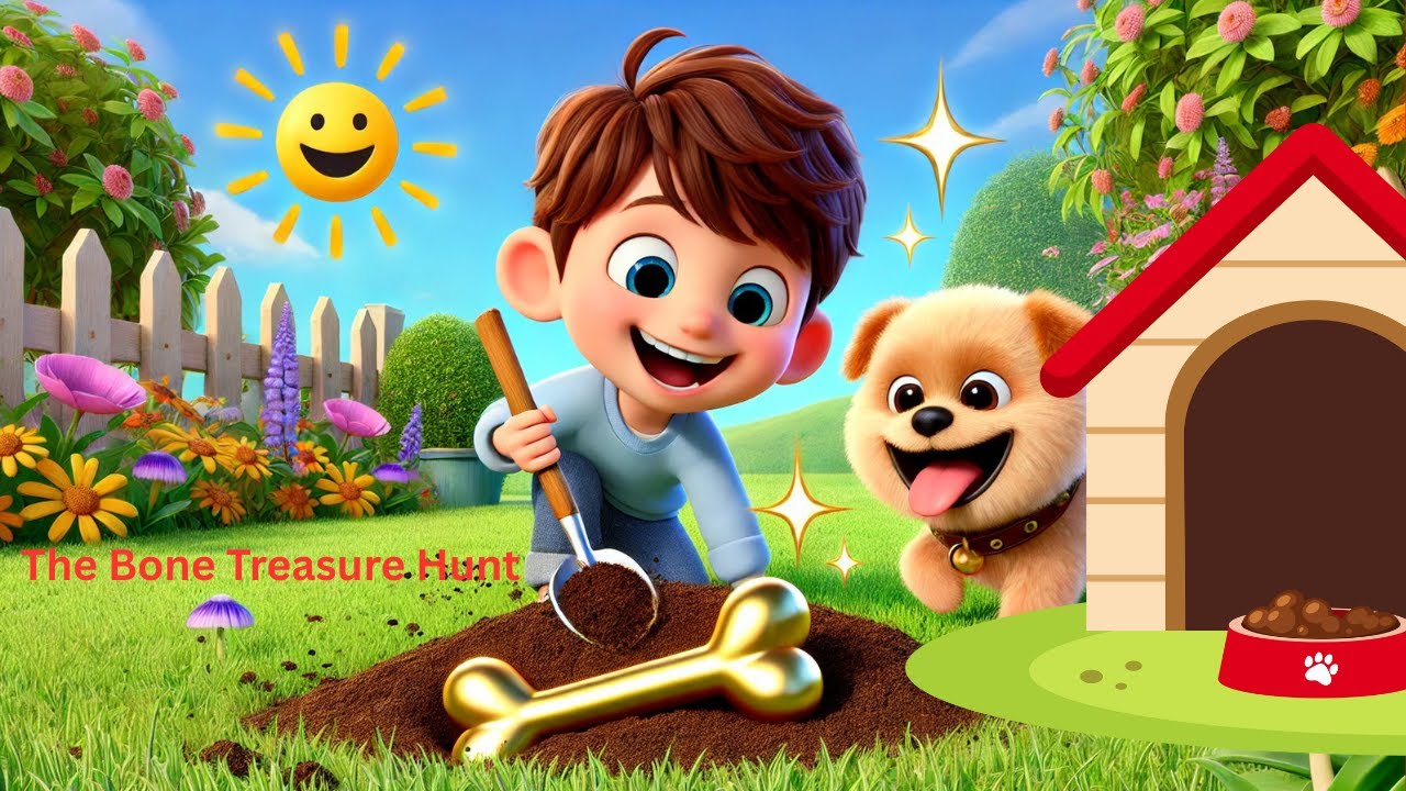 The Bone Treasure Hunt 🦴 | Funny & Cute Dog Poem for Kids - YouTube
