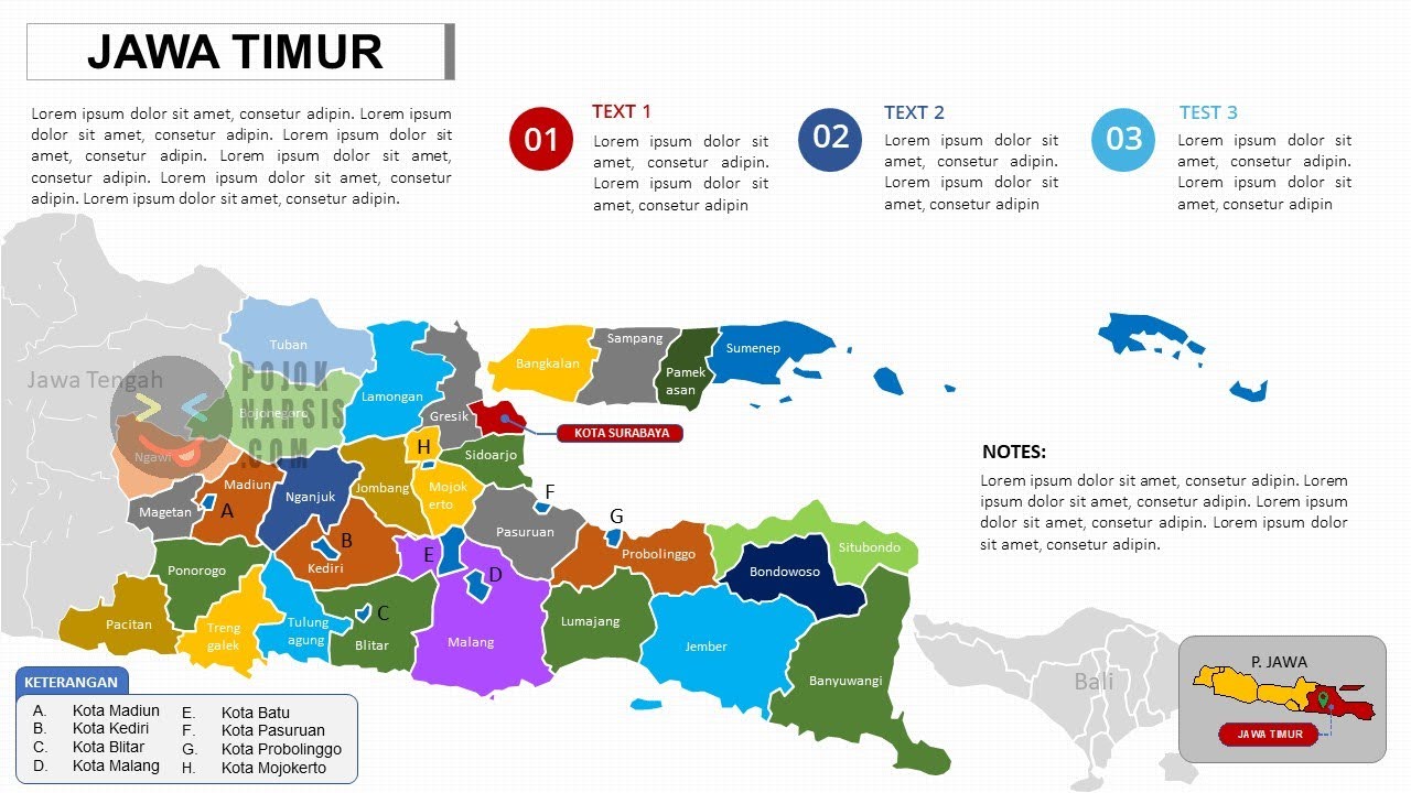 Template Peta Provinsi Jawa Timur HD Powerpoint PPTX - YouTube