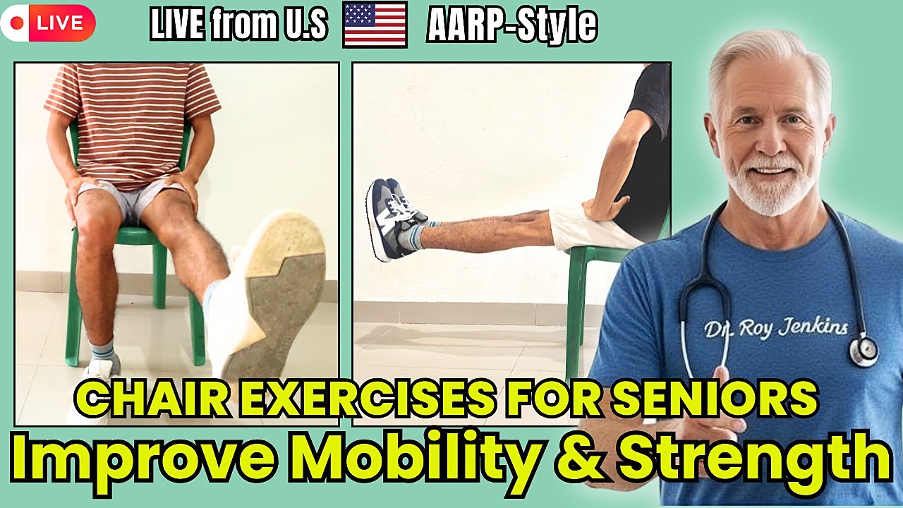 10-Minute Seated Chair Exercises for Seniors : Gentle & Simple Chair ...