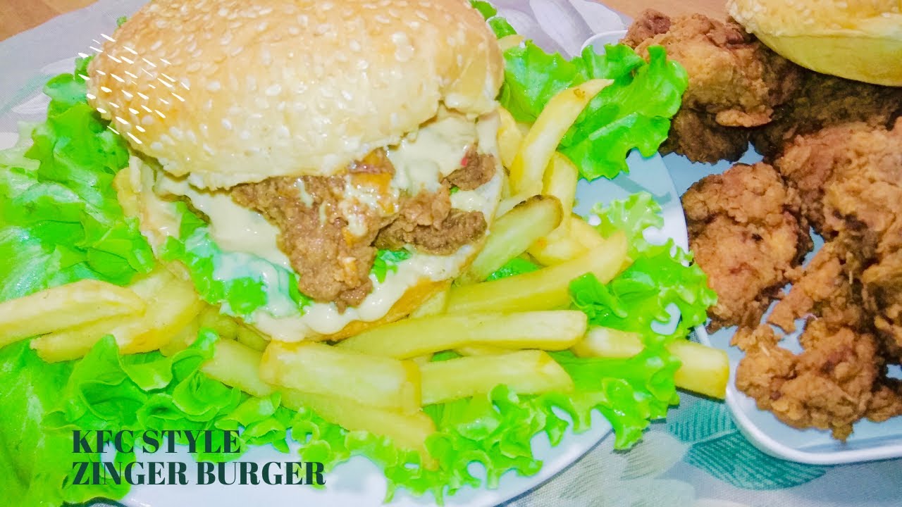 ZINGER BURGER | KFC STYLE | EASY RECIPE | cook book - YouTube