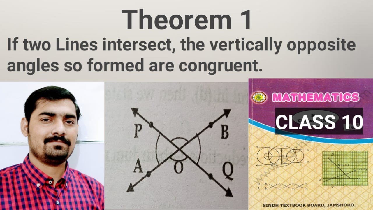 Theorem 1 chapter 12 . If two lines intersect the vertically opposite ...