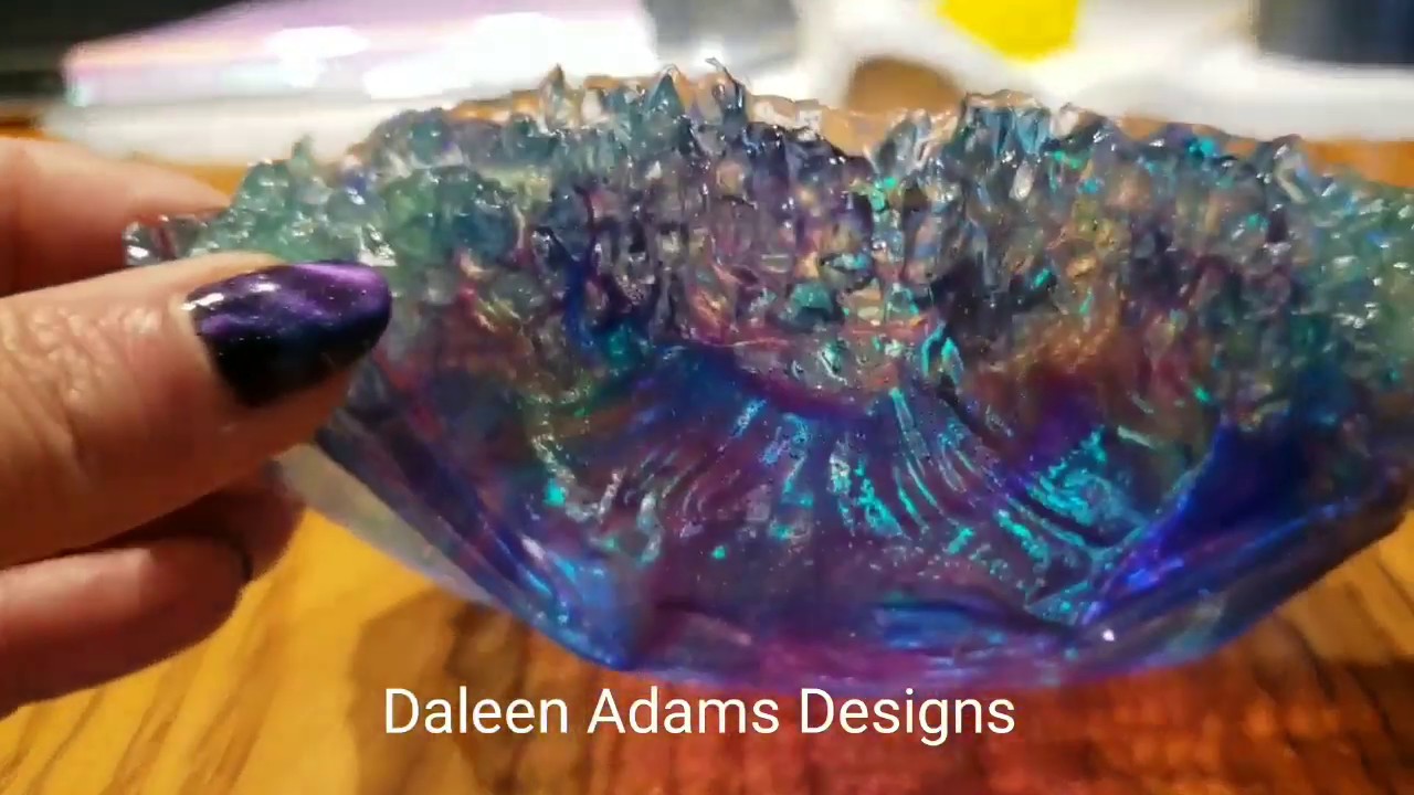 Free Form Resin with Iridescent Film - YouTube