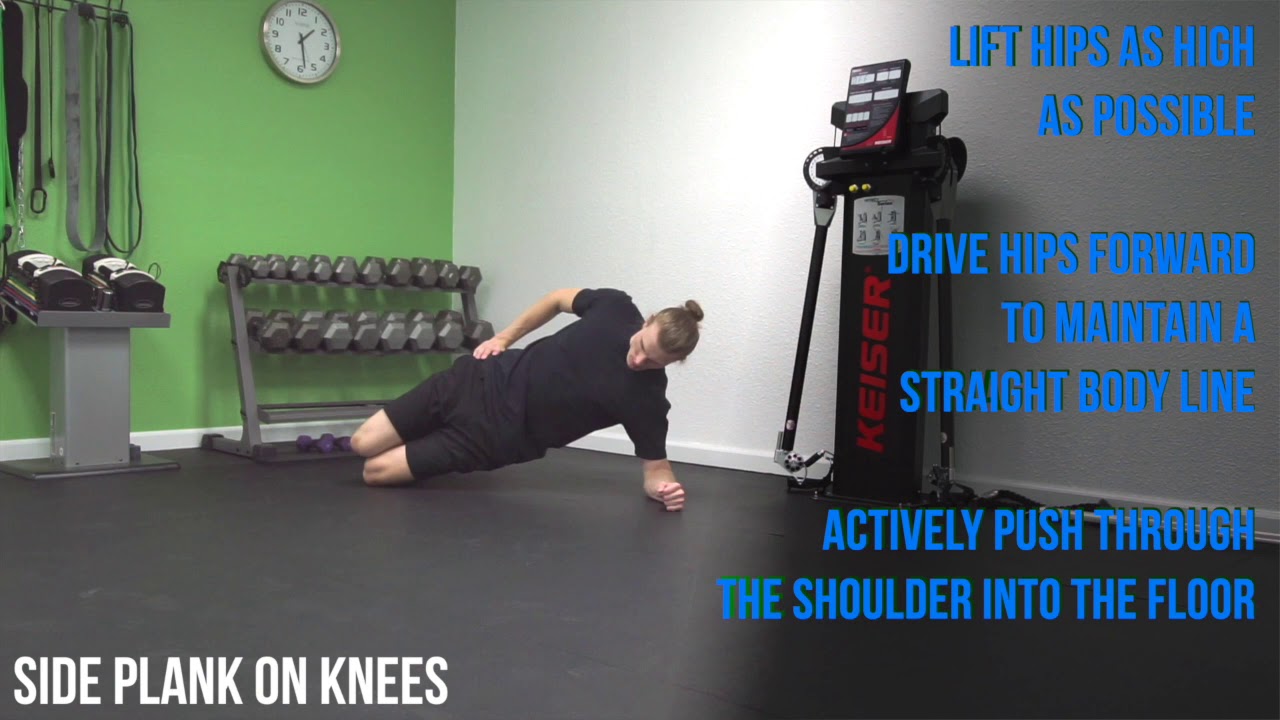 Side Plank on Knees - YouTube