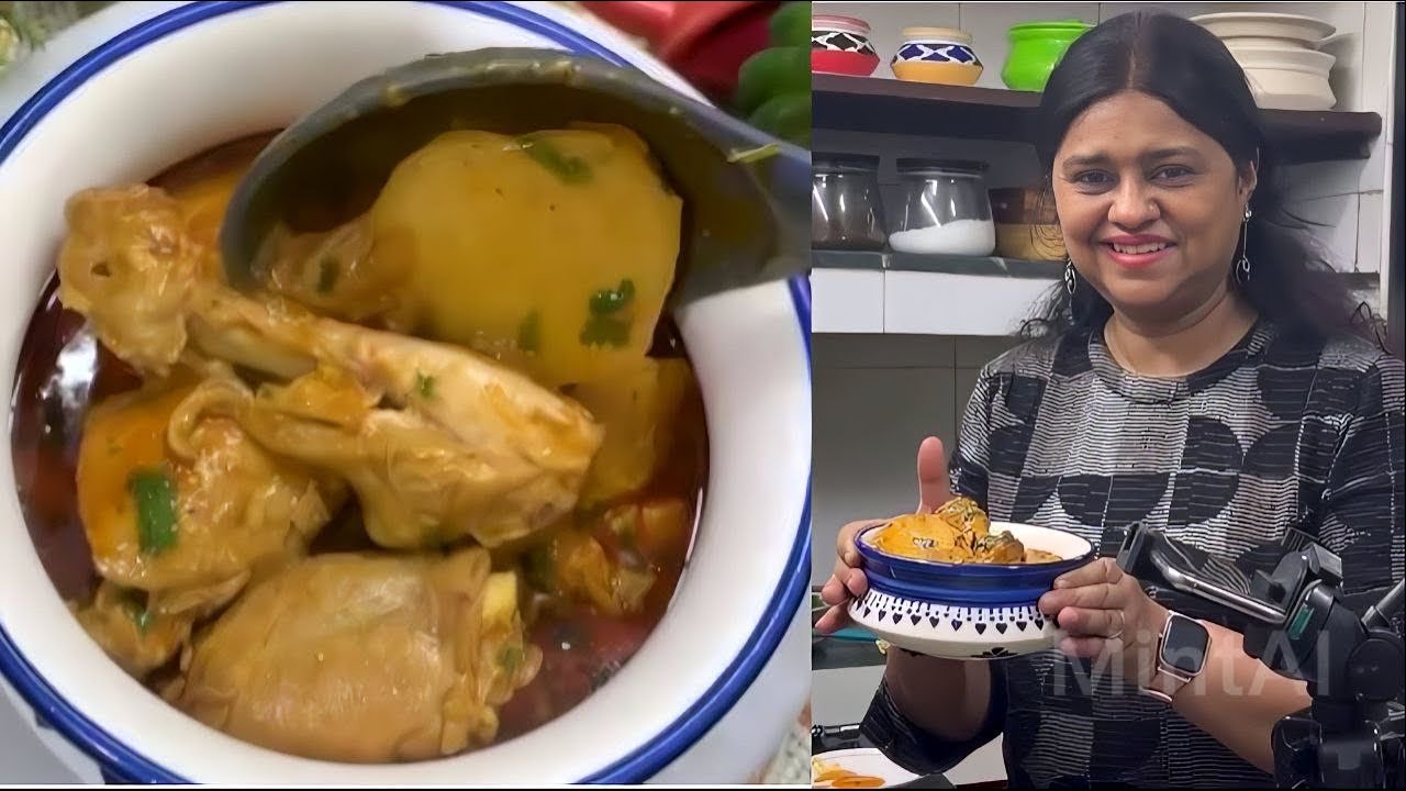 बावर्ची स्टाइल ख़ुशबूदार देगी आलू चिकन /Aloo Chicken /Degi Aalu Chicken ...