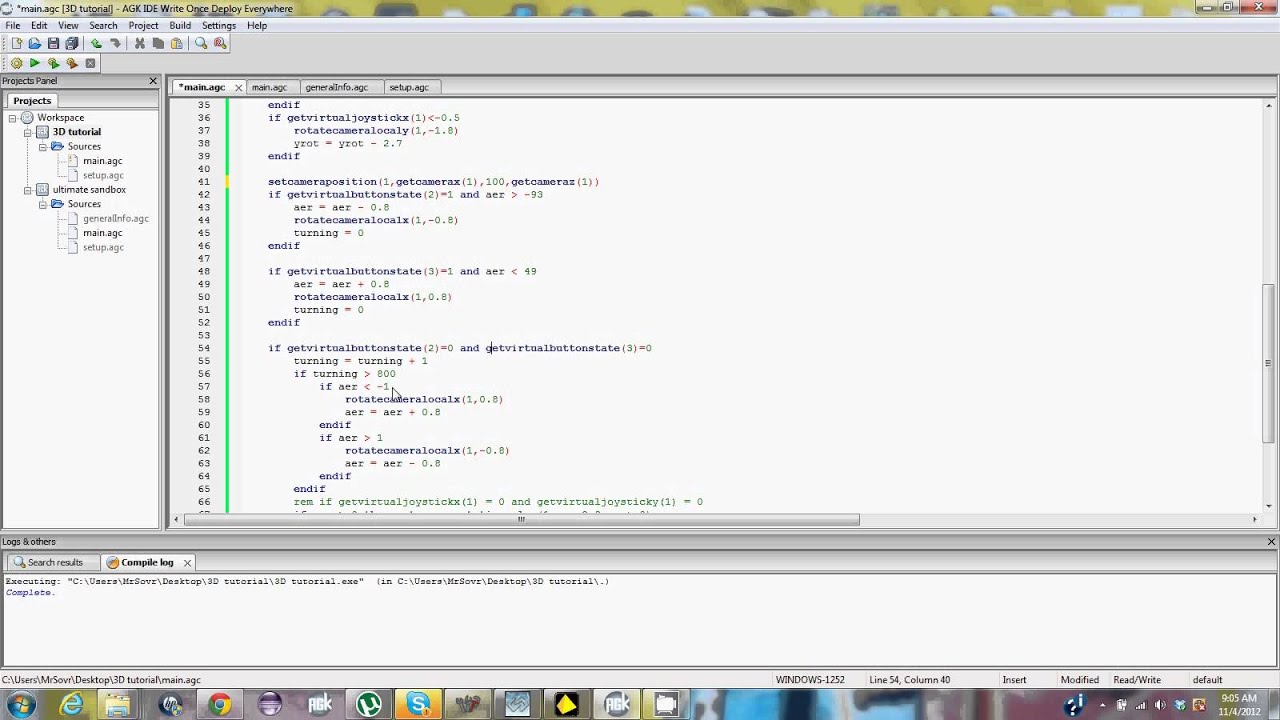 AGK TUTORIAL #6! 3D objects and CAMERA FUNCTIONS! FPS SETUP! - YouTube