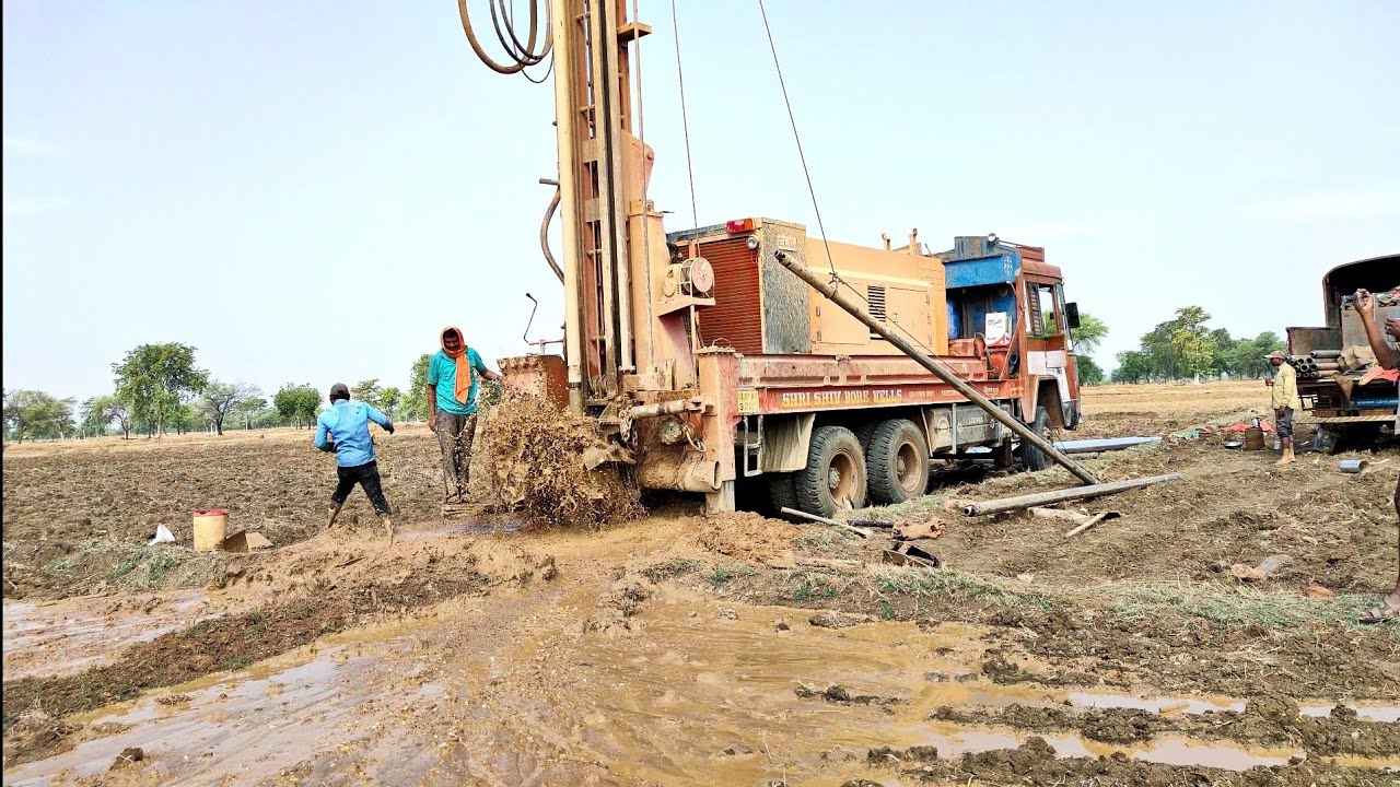 Borewell drilling 60 Feet deep drilling with Amazing water checking ...