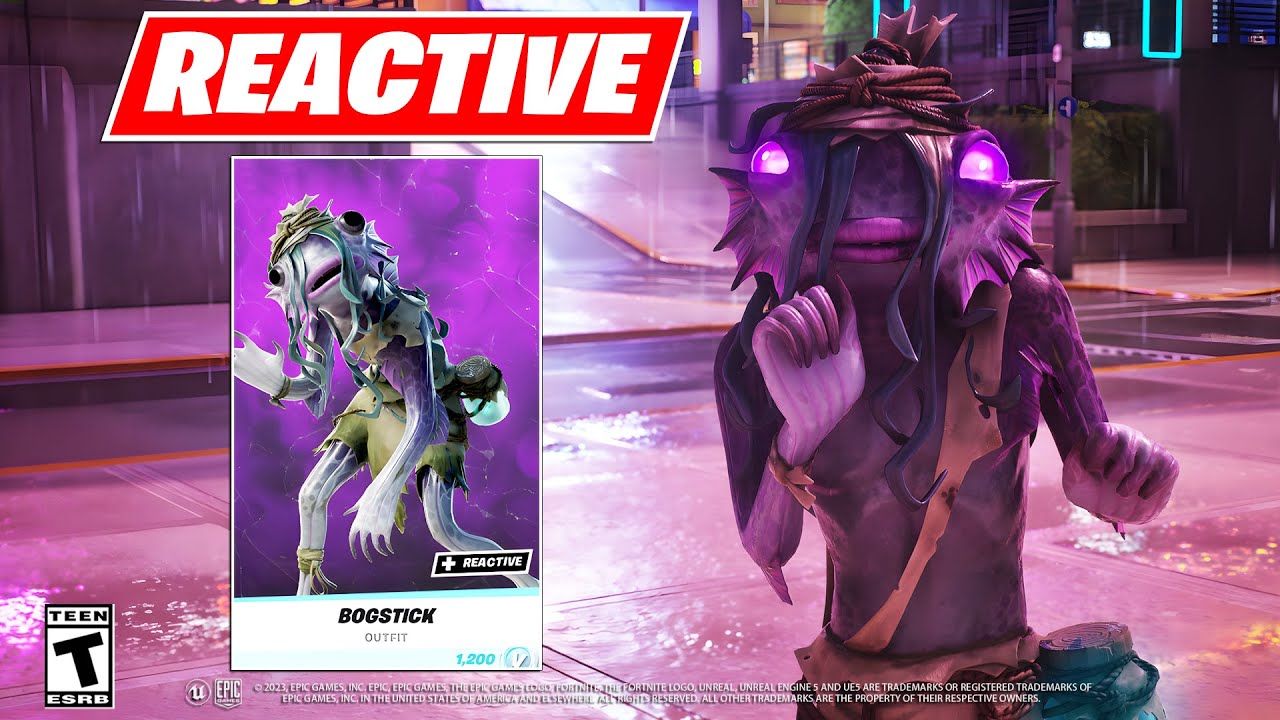 Fortnite BOGSTICK Skin REACTIVE Gameplay & Item Shop (Fortnitemares ...