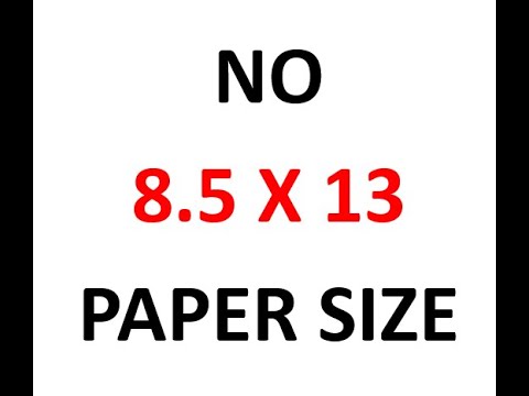 NO 8.5 x 13 paper size in my MS Word - YouTube