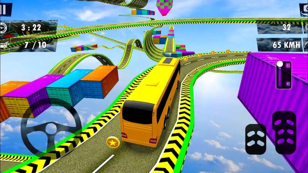 Impossible Bus Stunt Driving: Mega Ramp 3D New Android Gameplay - YouTube