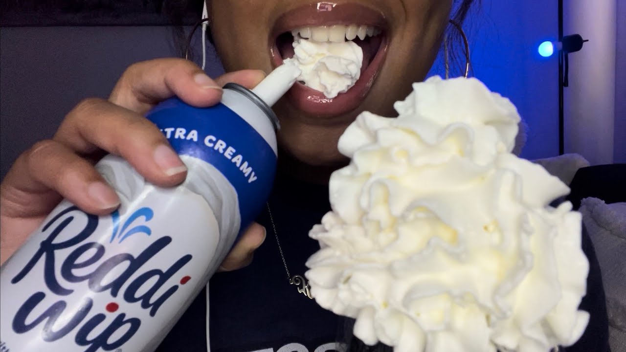 Asmr Whipped Cream On My Mic With Candy 👅 Youtube